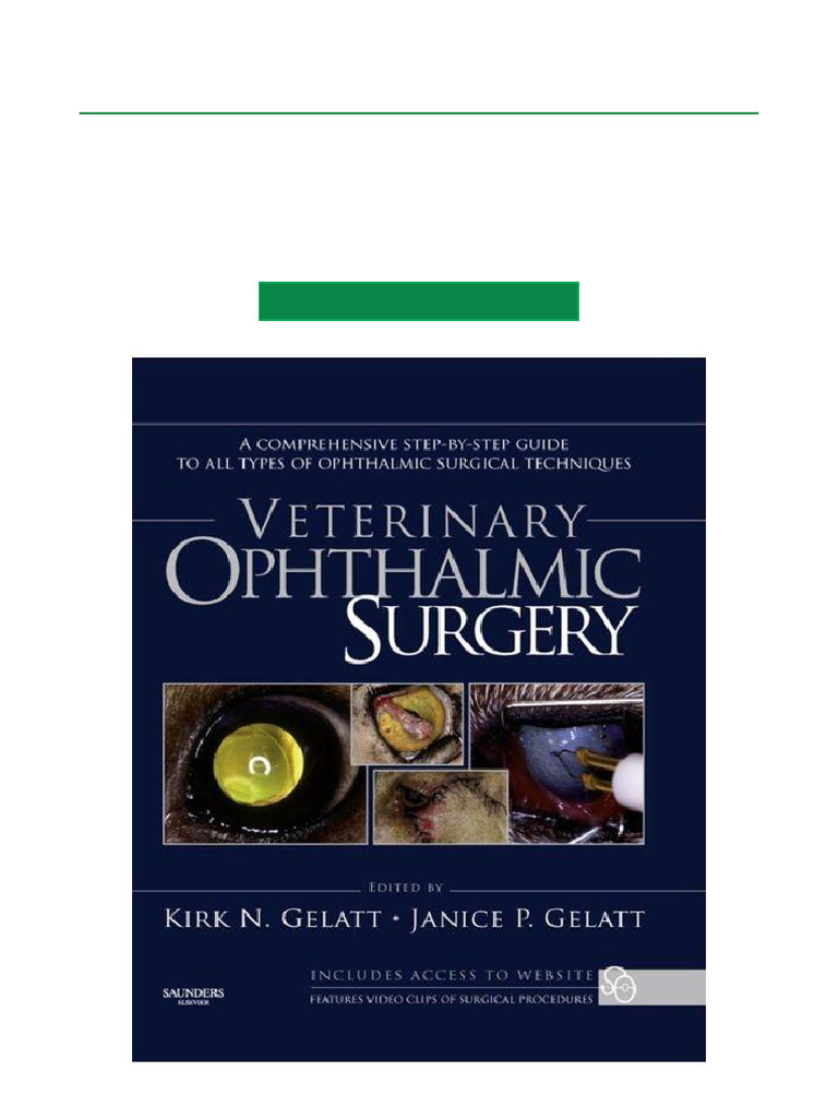 Veterinary Ophthalmic Surgery Overview | PDF | Ophthalmology | Cornea