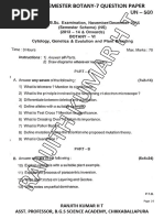 V Semester Botany Question Paper | PDF