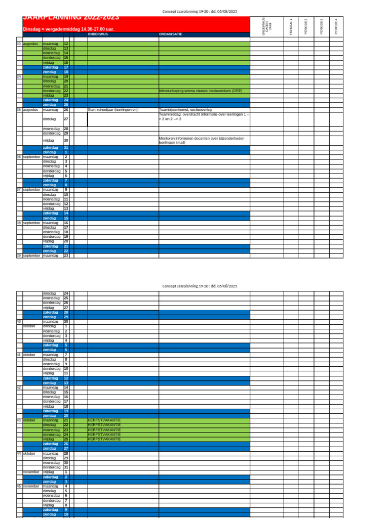Jaarplanning 2023-2024 Website 2 | PDF