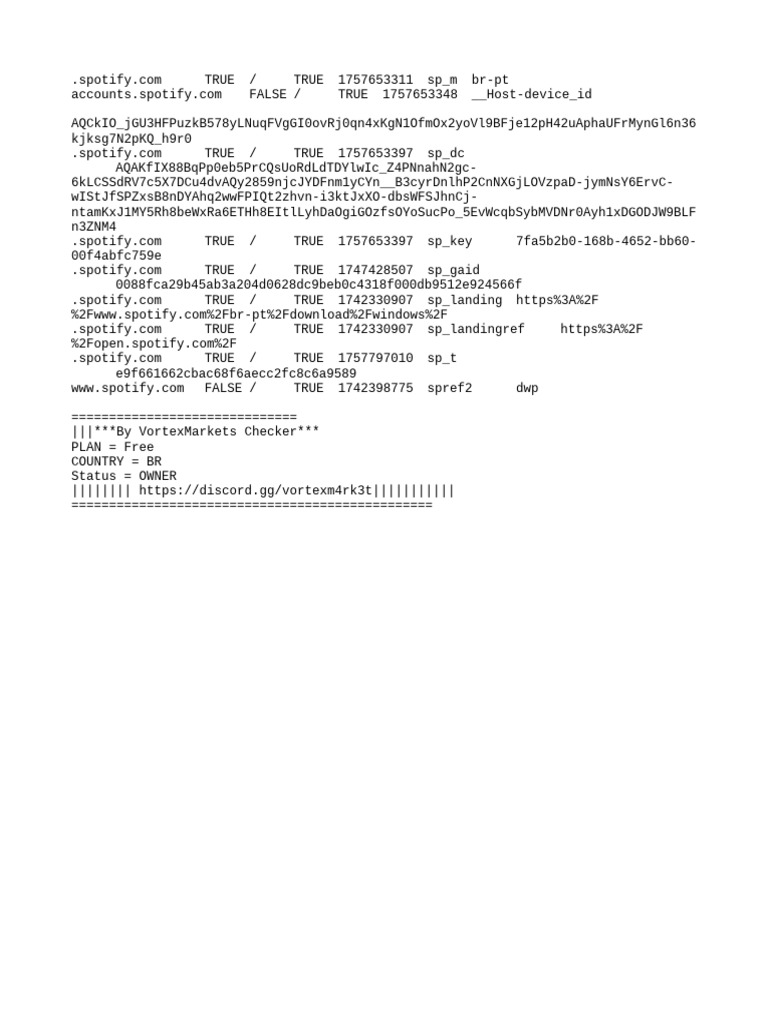 Spotify Cookies 143byvortex | PDF