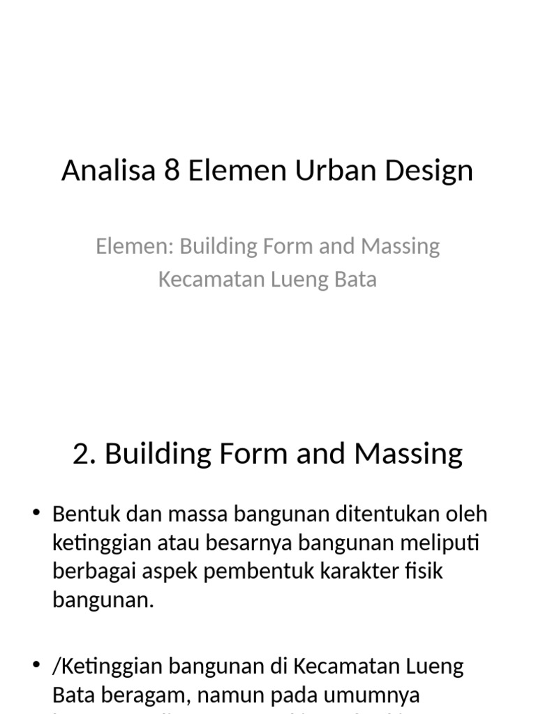 Building Form Massing Lueng Bata | PDF