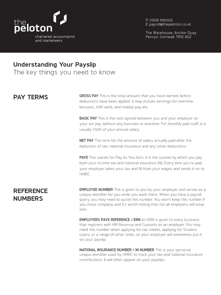 Understanding Your Payslip | PDF | Government Finances | Taxation