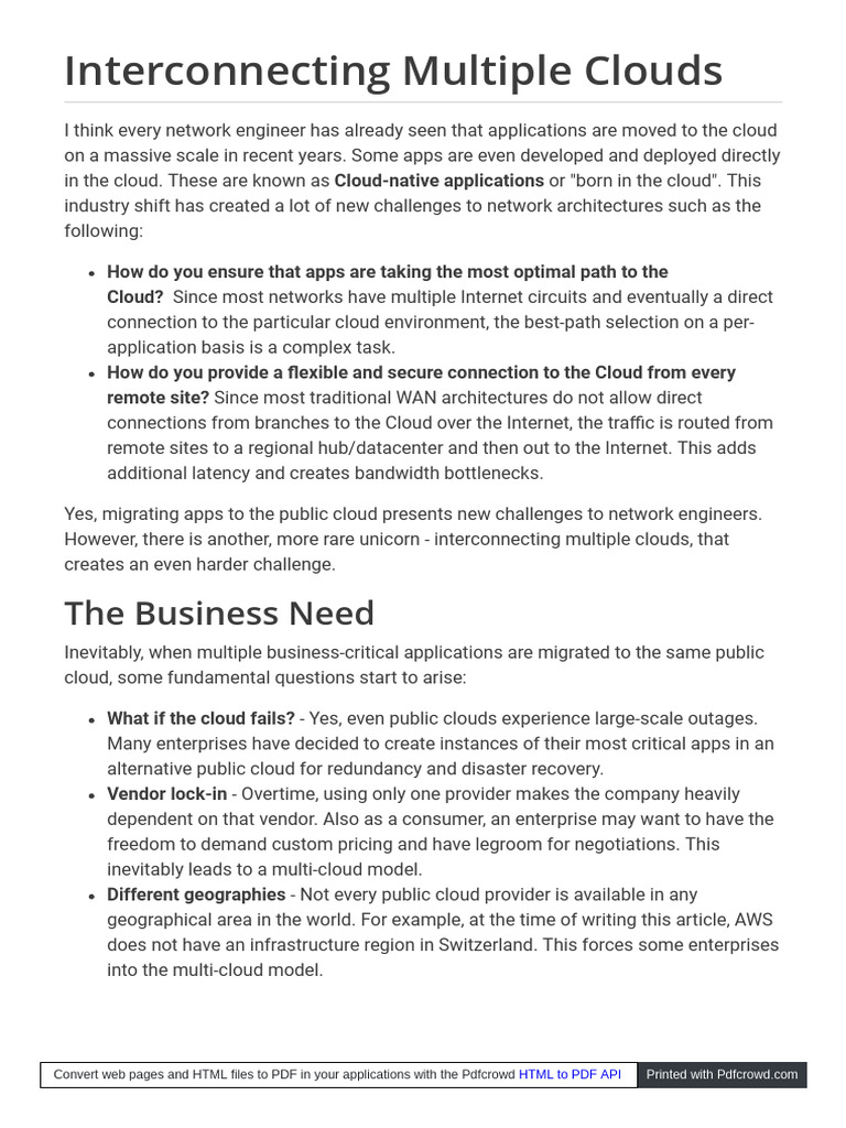 2.2 Interconnecting Multiple Clouds | PDF | Cloud Computing | Computer ...