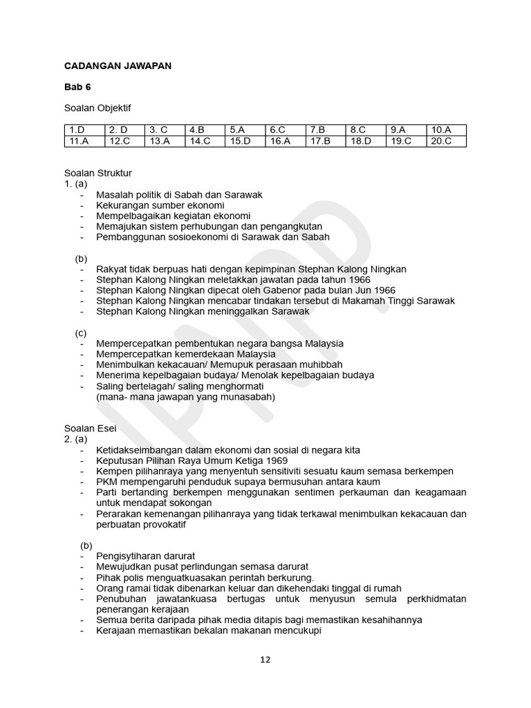 Prolab Skema Ting 5 Bab 6-10 | PDF