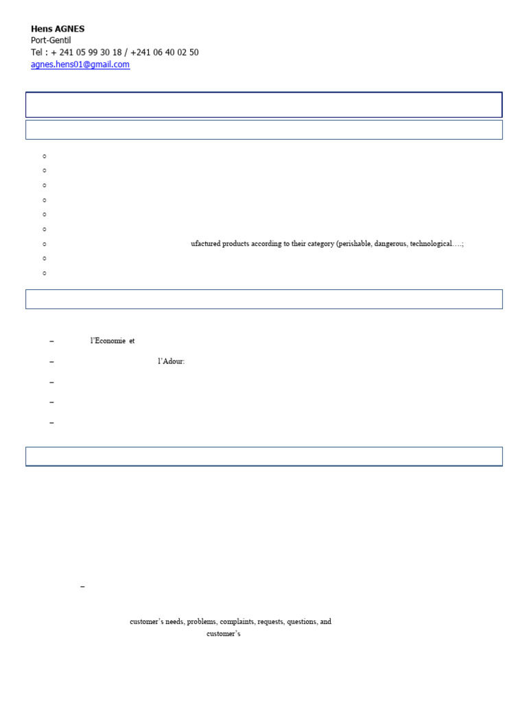CV Import Export Manager | PDF | Customs | Exports