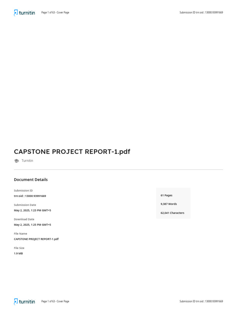 Ai - Capstone Project Report-1 | PDF | Artificial Intelligence | Intelligence (AI) & Semantics