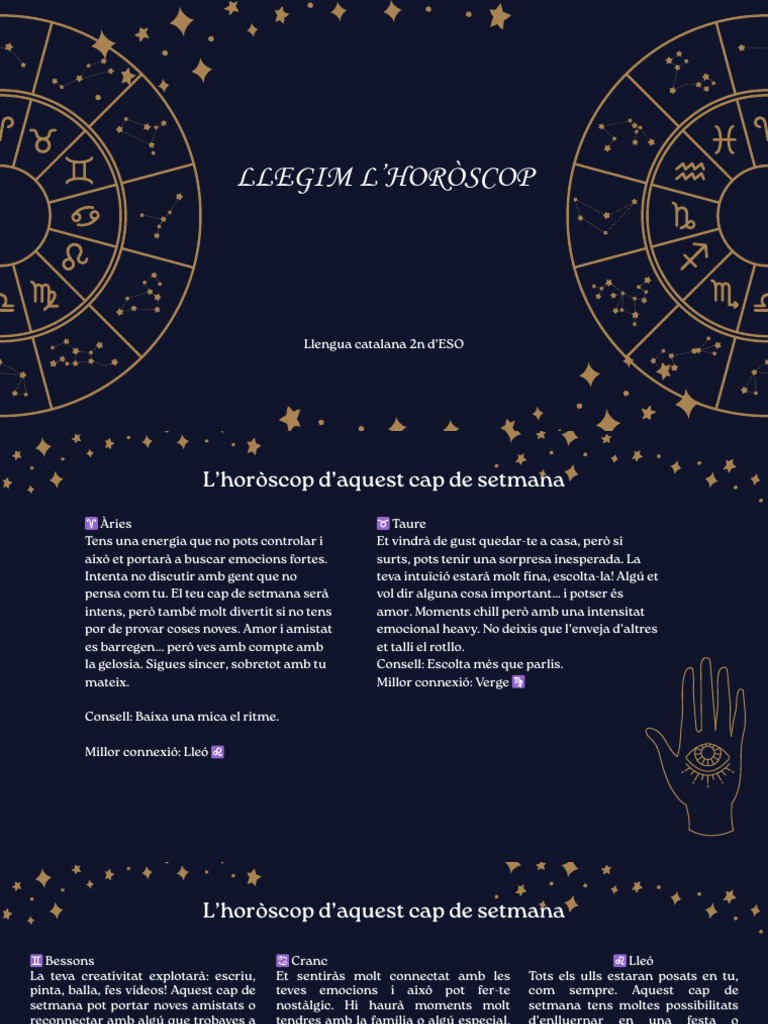 El Text Predictiu L'horòscop | PDF
