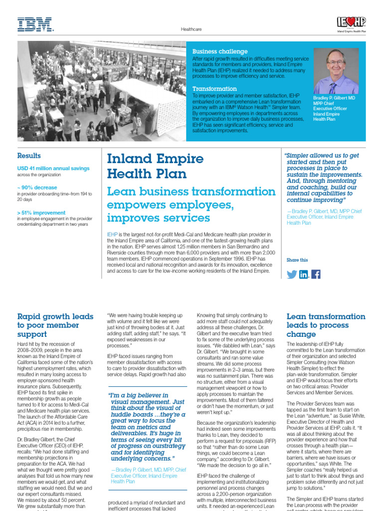 Case 15 - IBM Watson Inland Empire Health Plan | PDF | Ibm ...