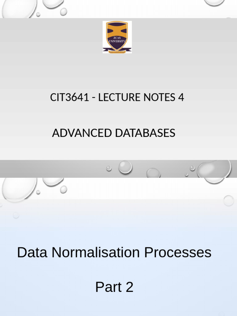 Second Normal Form in Databases | PDF | Computing | Information ...