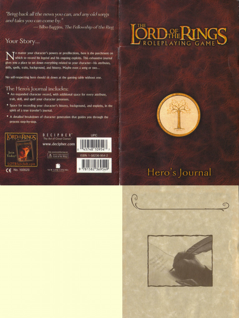 DEC103523 LOTR Hero's Journal | PDF