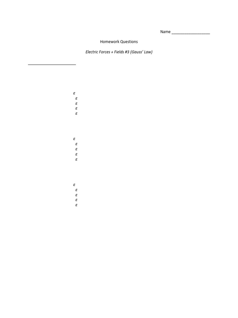 Guass Law Qs | PDF | Sphere | Physics
