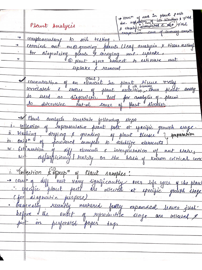 Palnt Samples Sampling & Preparation | PDF