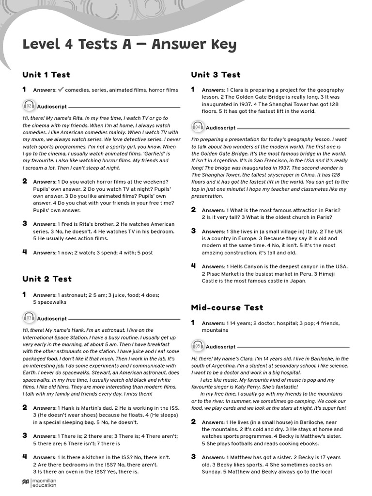 HIE2E Tests L4 Answer Key-1 | PDF | Leonardo Da Vinci | Invention