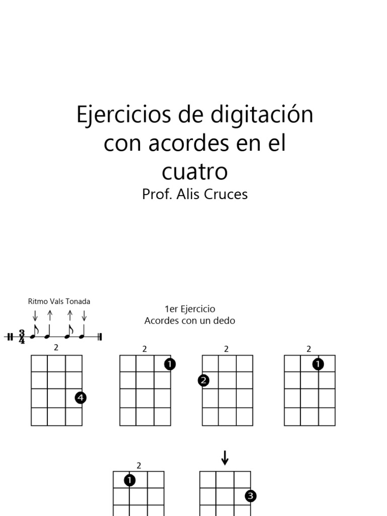 Ejercicios de Digitación en Cuatro | PDF