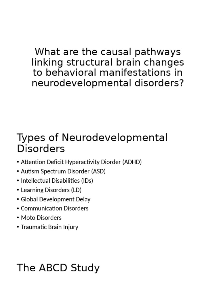 What Are The Causal Pathways Linking Structural Brain | PDF