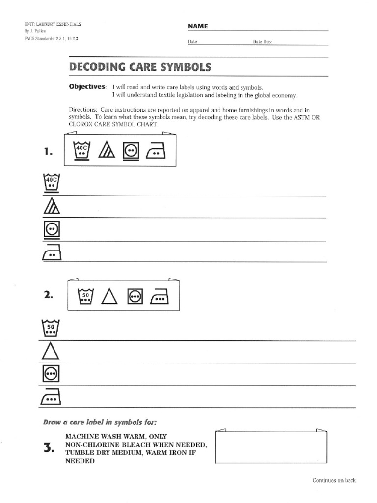 Edited - Josephine Tina - DECODING CARE TAG ASSIGNMENT | PDF
