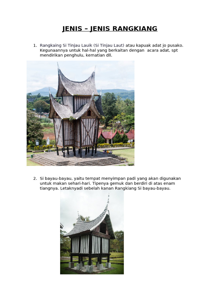 Jenis-Jenis Rangkiang di Minangkabau | PDF