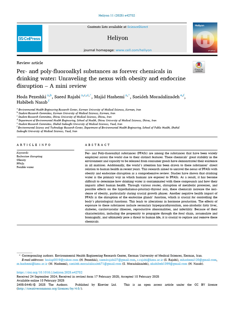 Per--and-poly-fluoroalkyl-substances-as-forever-ch | PDF | Hormone ...