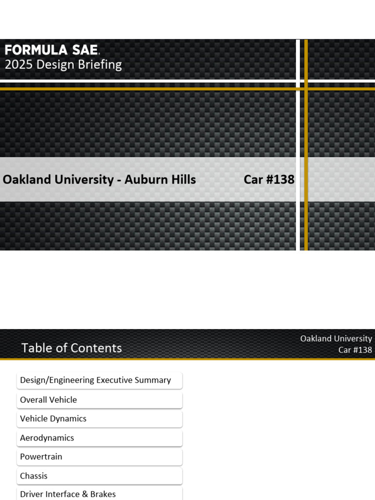 2025 Design Brief for Car #138 | PDF | Brake | Mechanical Engineering