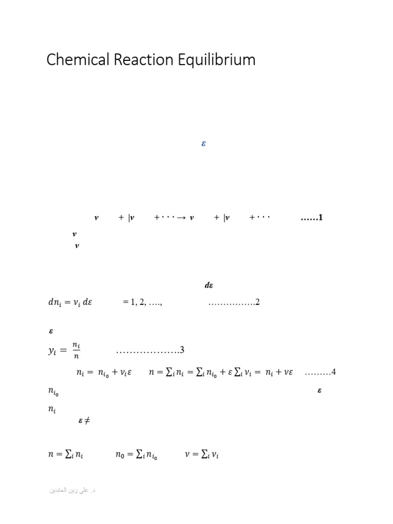 Ch15 Chemical Reaction Equilibrium 23-24 | PDF | Stoichiometry ...