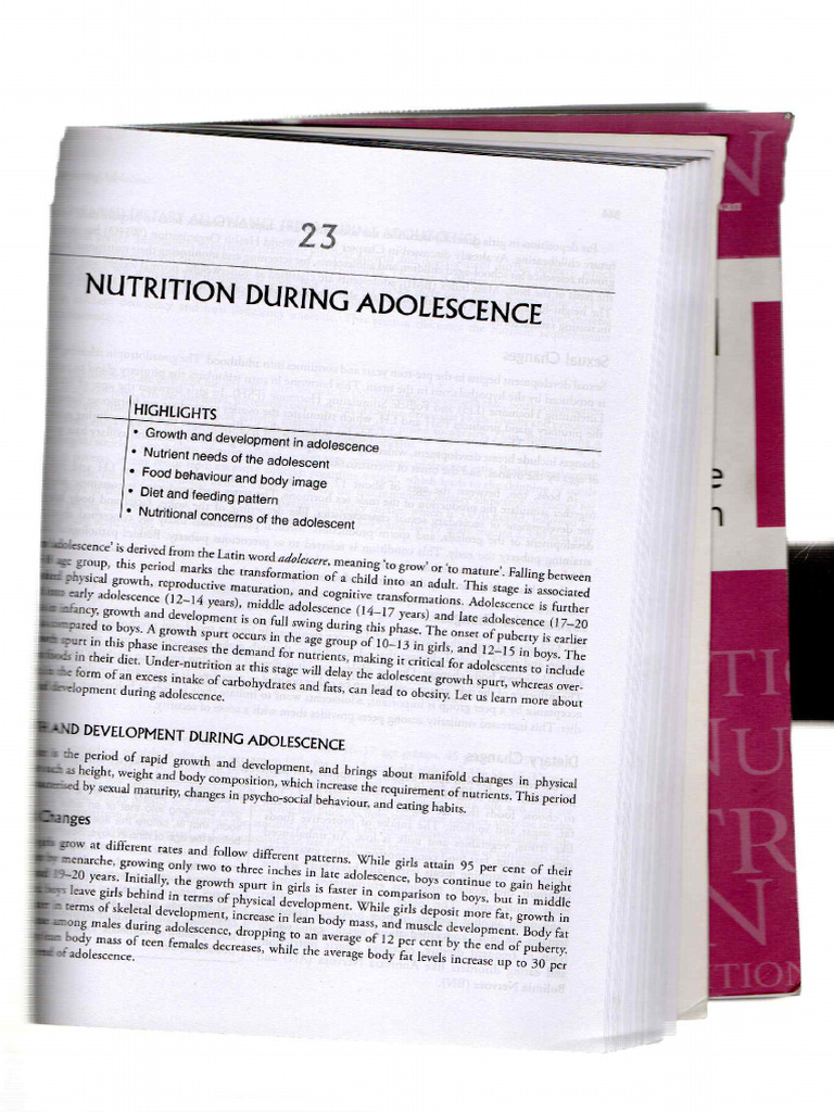 Nutrition Adolescence | PDF