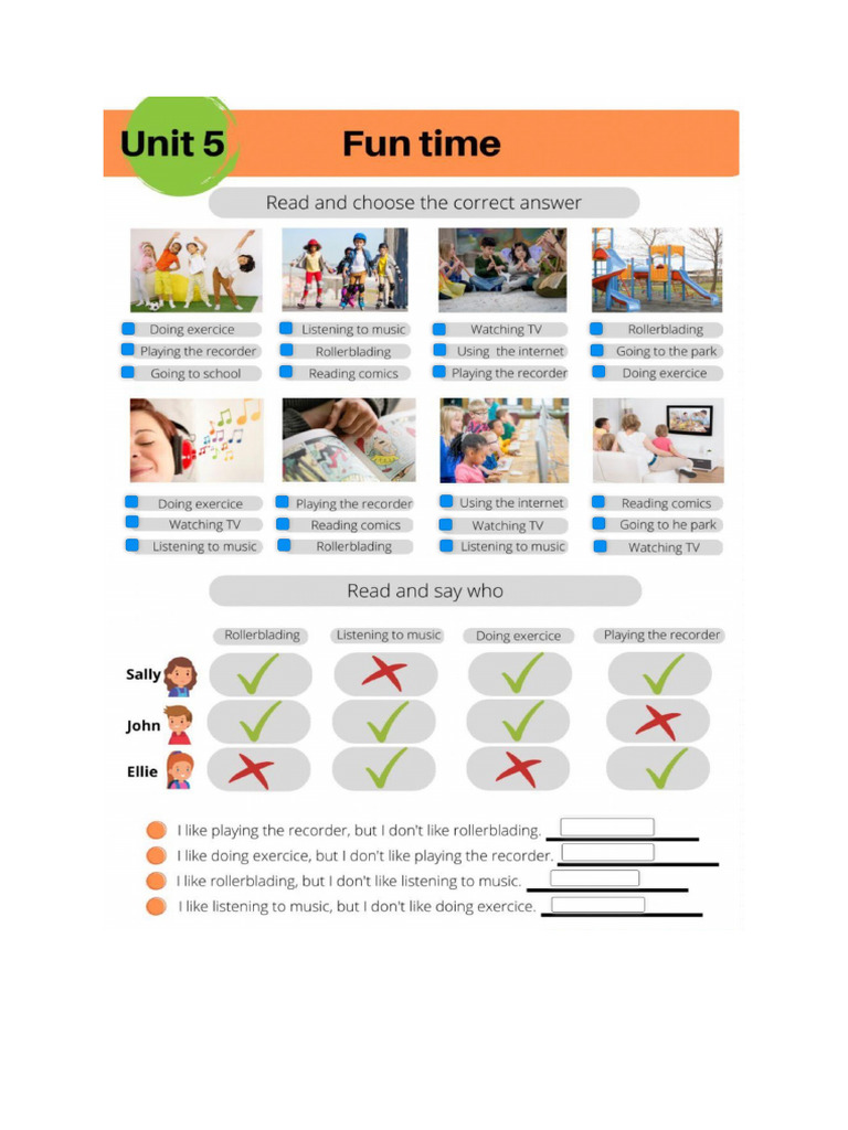Unit 5 Fun Time 11 | PDF