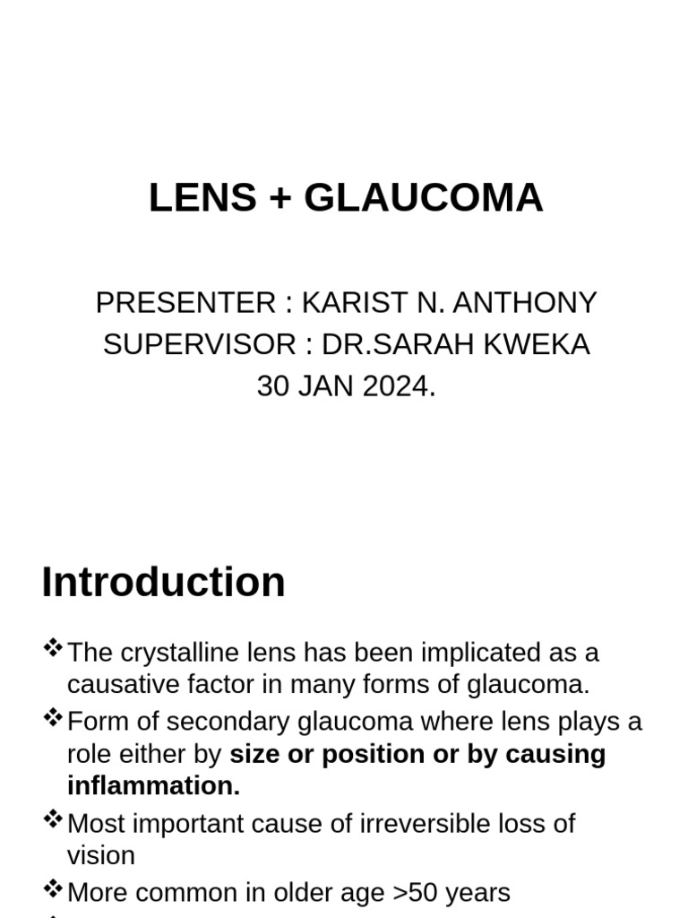 Lens + Glaucoma(1) | PDF | Glaucoma | Ophthalmology