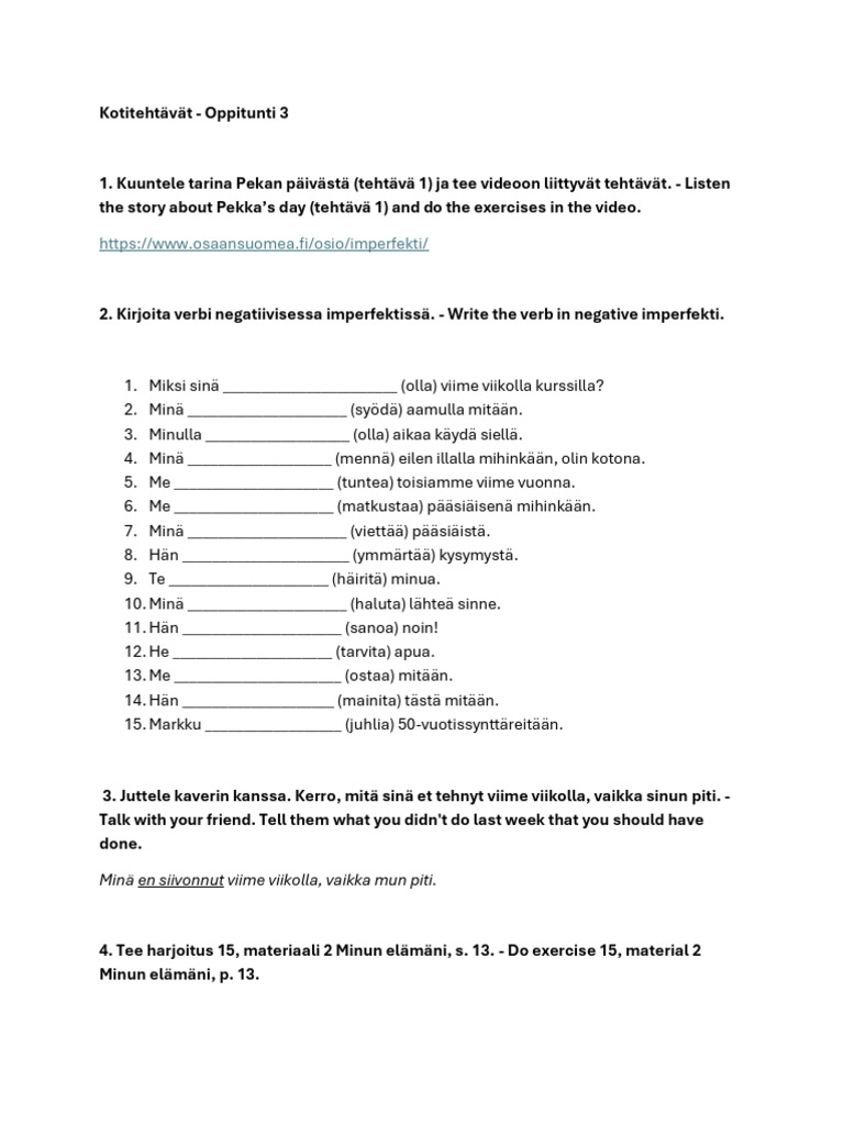 Homework Lesson 3 | PDF