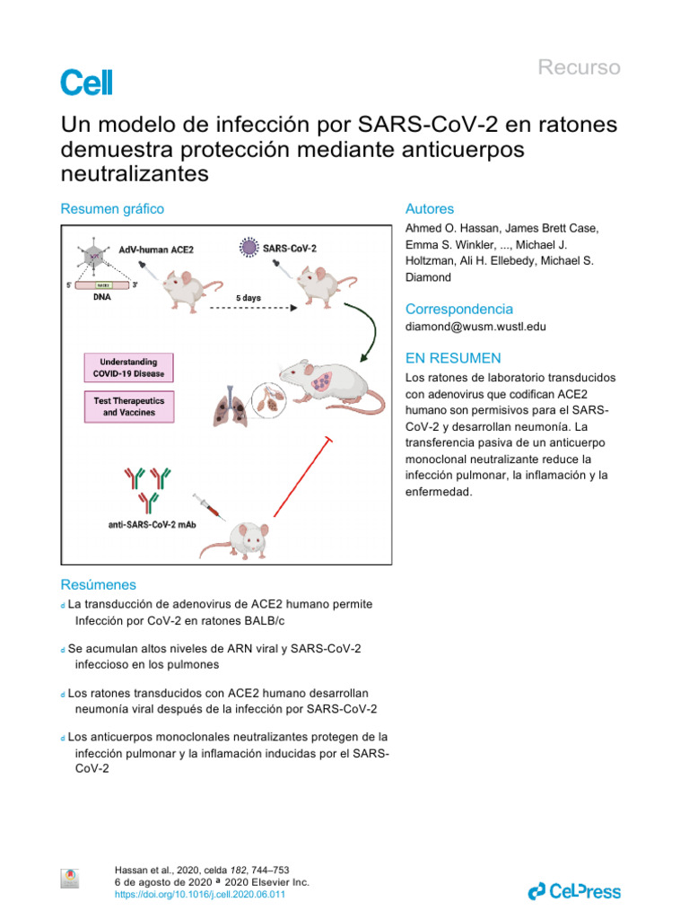 Un Modelo de Infección Por SARS | PDF | Virus | Interferón