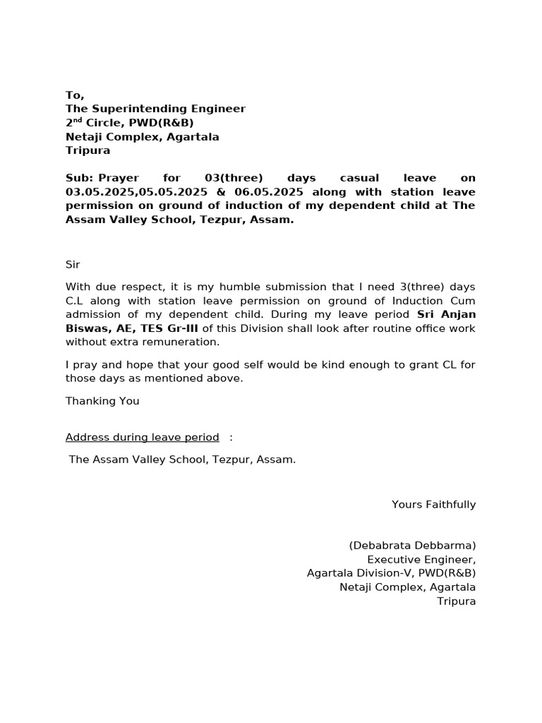 CL application May 2025 Debabrata | PDF