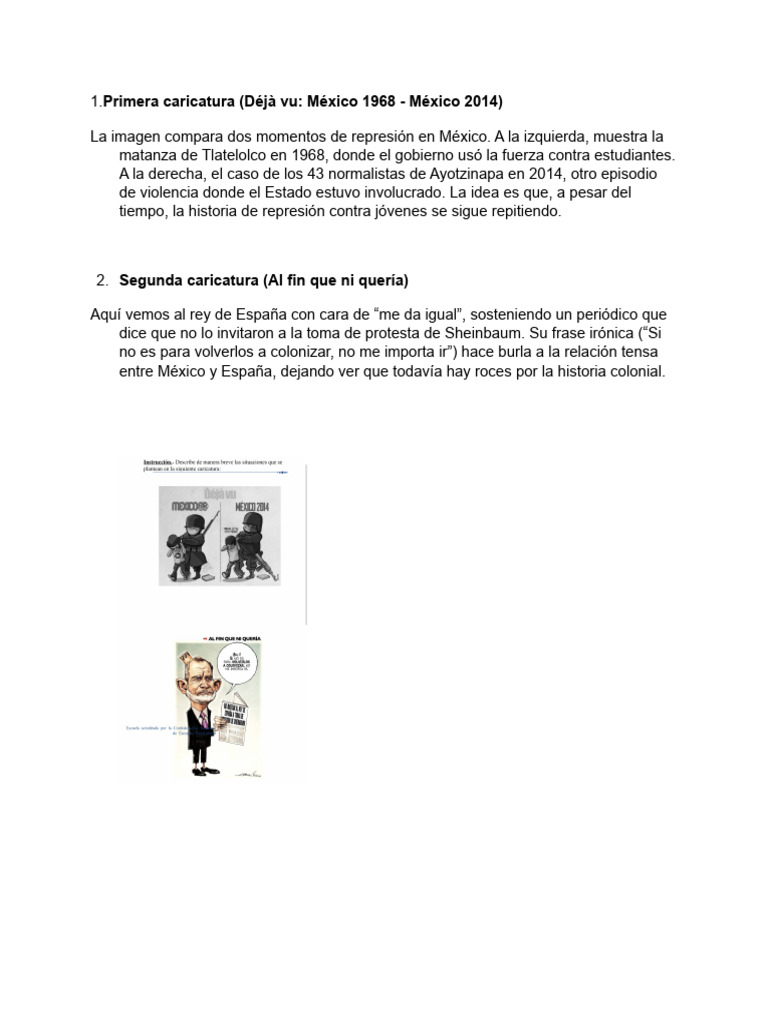 Tarea Caricaturas Historia | PDF