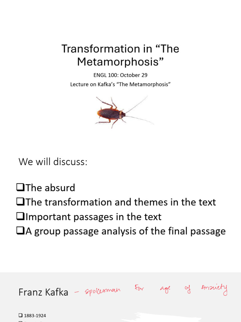 ENGL 100 Oct 29 Kafka PowerPoint 2024_39bed7c44c7c0f3556a227632d850848 ...