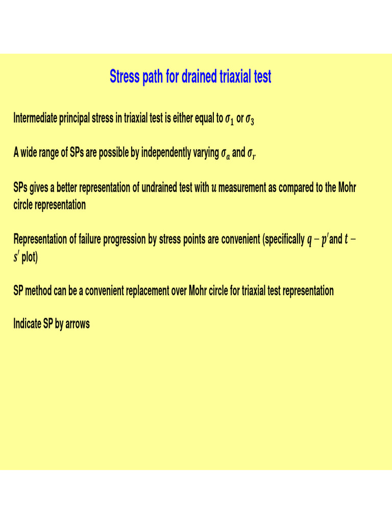 Drained Stress Path in Triaxial Tests | PDF | Stress (Mechanics ...