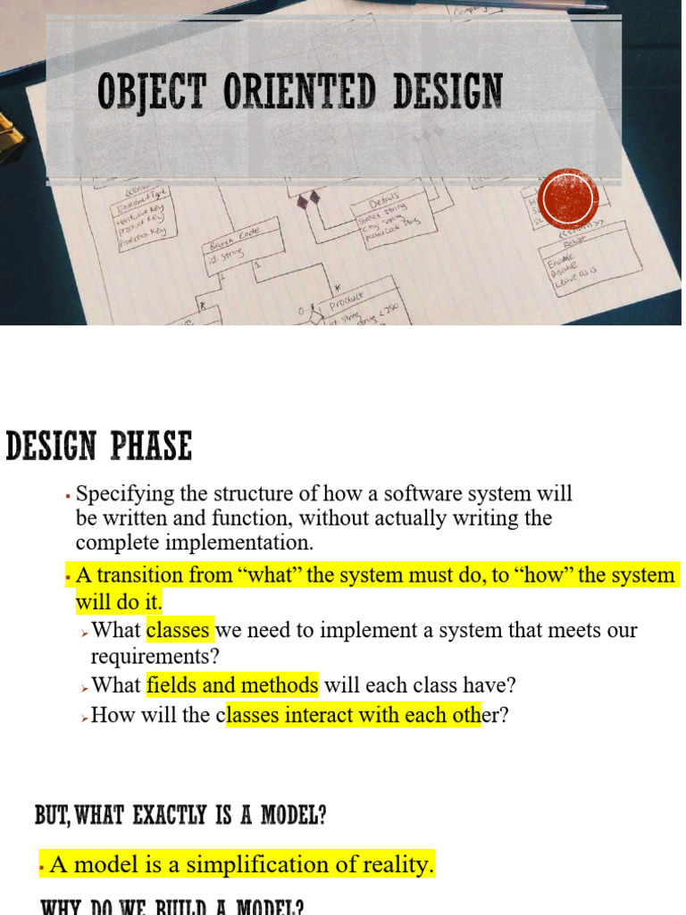 1 Object Oriented Design | PDF | Class (Computer Programming) | Conceptual Model