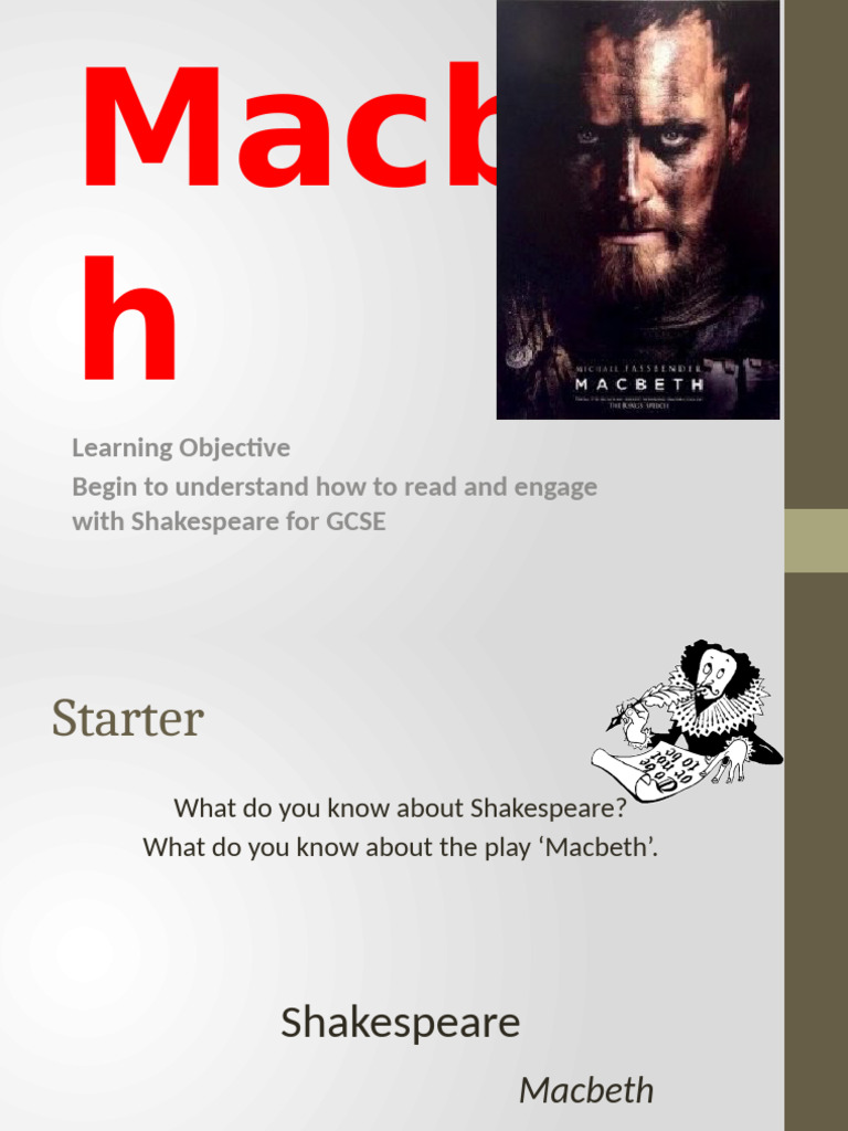 Lesson 1 PPT Macbeth | PDF | Macbeth | William Shakespeare