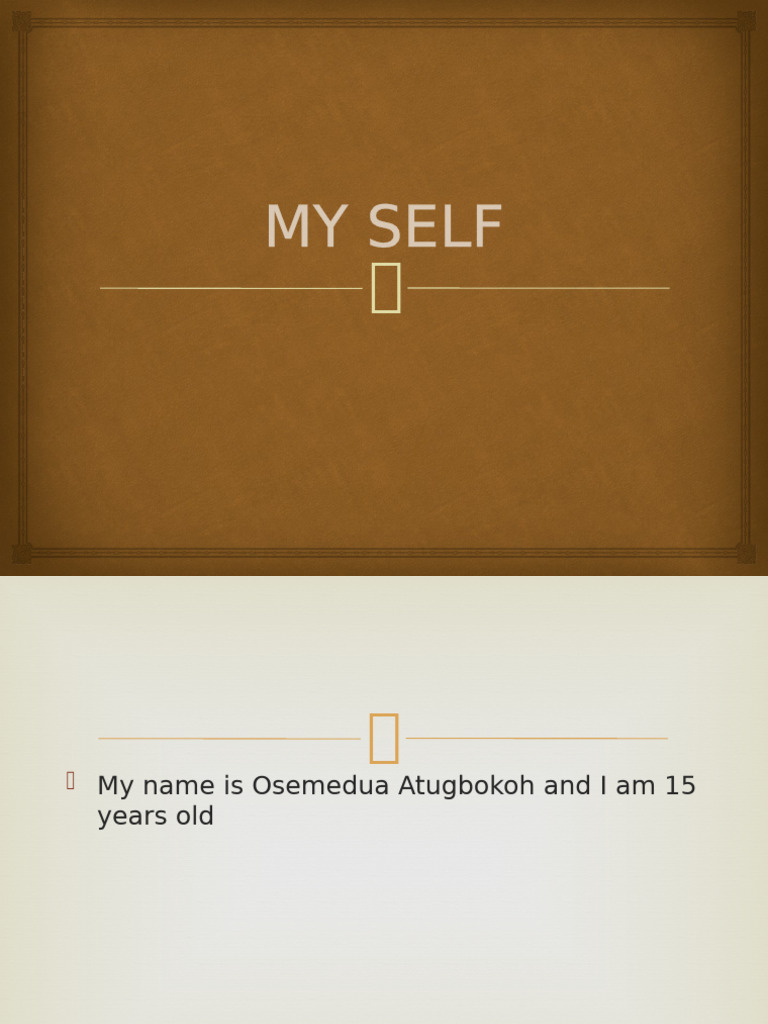 My Self | PDF