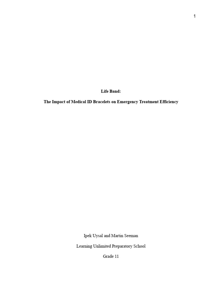 Ipek Uysal & Martin Seeman - Final Science Fair Report | PDF | Medical ...