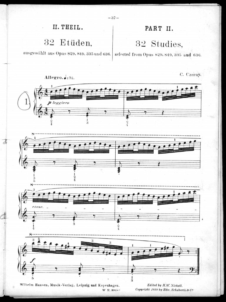 50 Peq Estudios No.1 Part. II Czerny-Germer | PDF