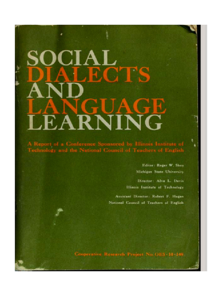 Labov, W. - 1965 - Stages in The Acquisition of Standard English. in ...