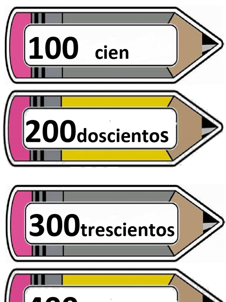 Números Hasta El 1000 | PDF