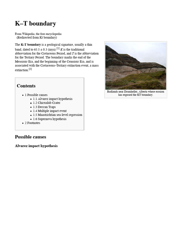 2-KT Boundary - Wikipedia, The Free Encyclopedia | PDF | Earth Sciences ...