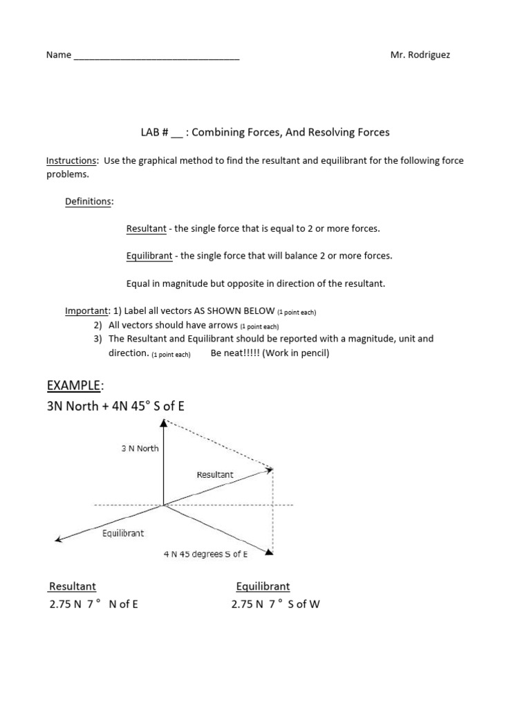 Lab#07 - Vector Lab - Updated - NR | PDF | Euclidean Vector | Force