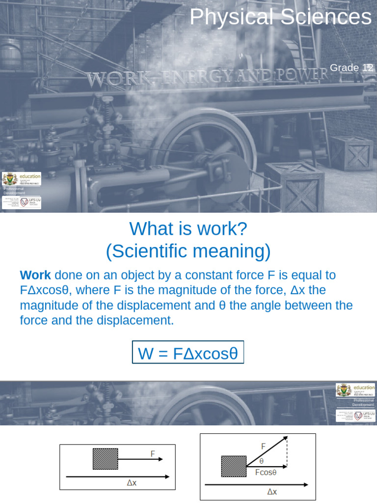 Work Energy and Power PowerPoint For TecSci Sep 2017 (For Distribution) | PDF | Potential Energy ...