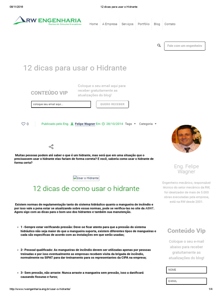 12 Dicas para Usar o Hidrante | PDF