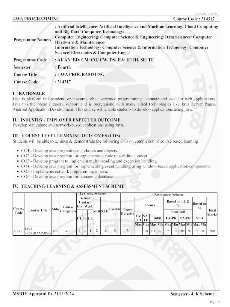 314317-Java Programming | PDF
