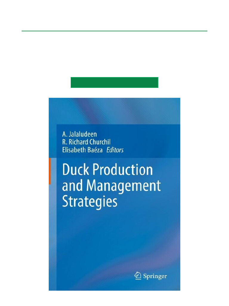 Duck Production Management Strategies | PDF | Poultry | Agriculture