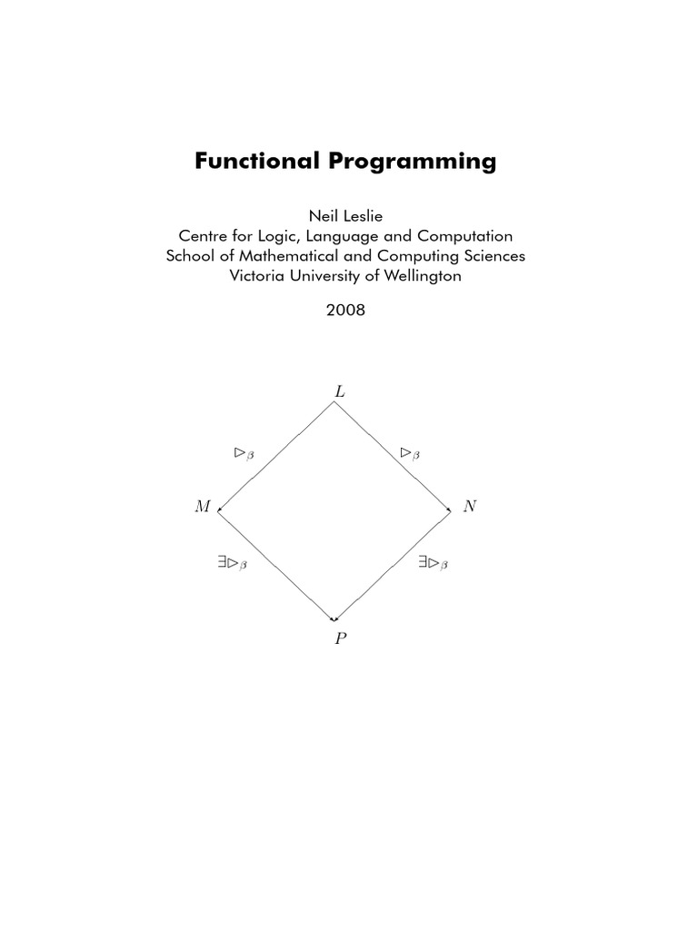 Functional Programming Victoria University of Wellington | PDF | Functional Programming ...