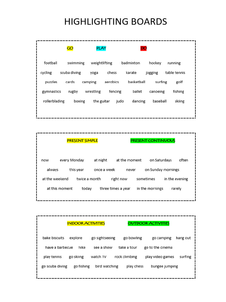Highlighting Boards_to print | PDF