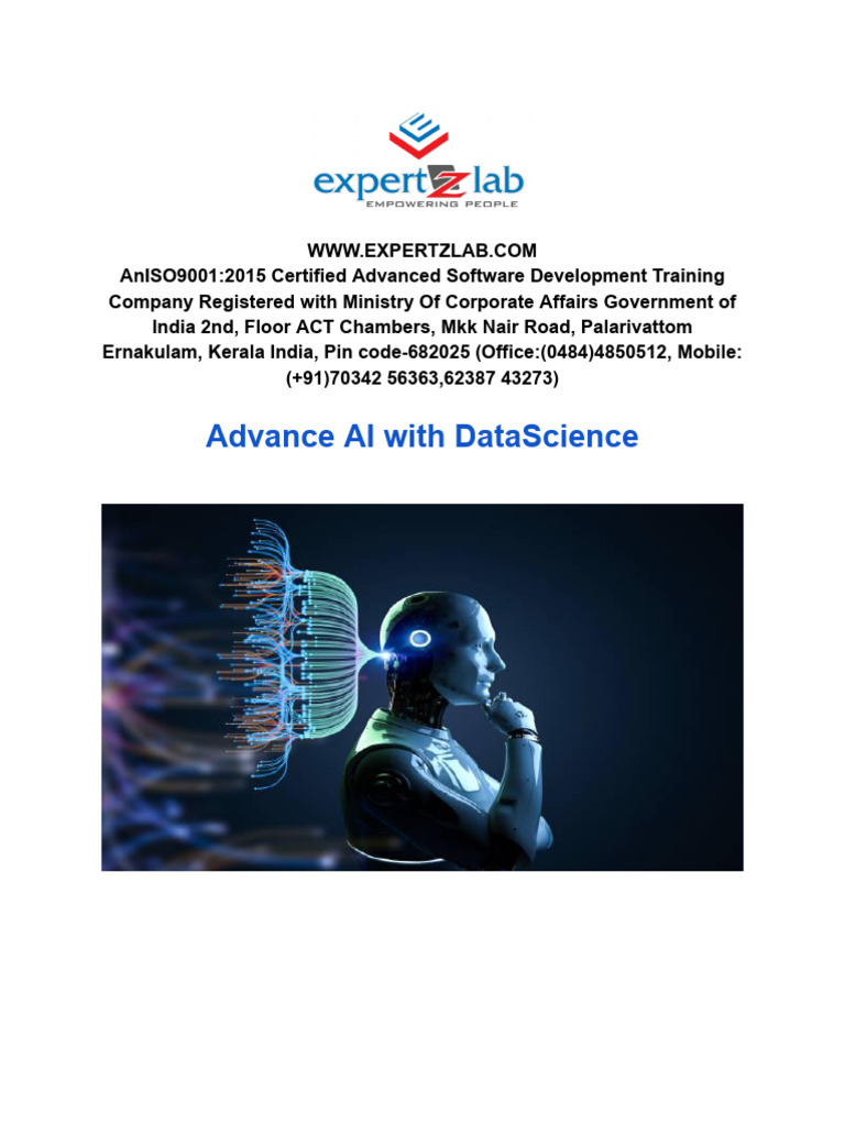Advance AI With Datascience v3 Nov24 | PDF | Support Vector Machine | Regression Analysis