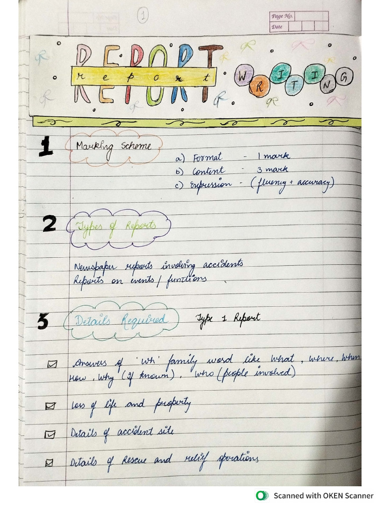 XII English Report Writing | PDF